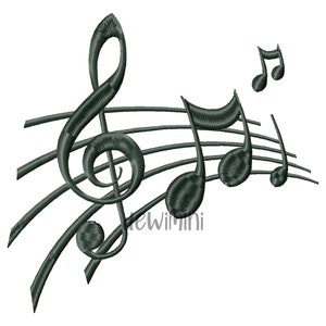Music Notes Embroidery Design, Music Embroidery Designs, Machine ...