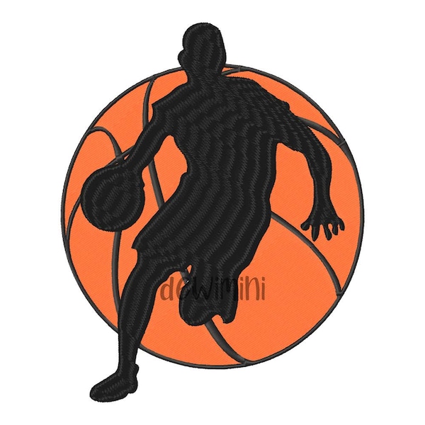 Basketball Embroidery Design - Etsy