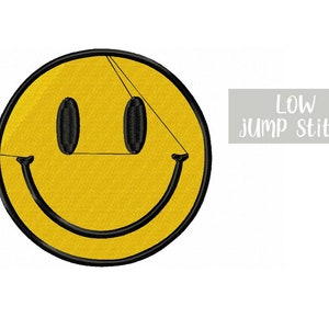 Emoji Emoticon Smiley Embroidery Design, Happy Face Machine Embroidery File, Machine Embroidery ...