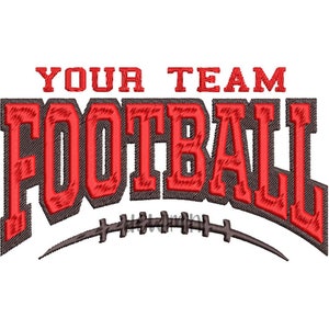 Football Embroidery Design for Your Team, American Football Split Name ...
