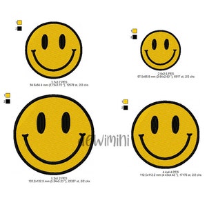 Emoji Emoticon Smiley Embroidery Design, Happy Face Machine Embroidery File, Machine Embroidery ...