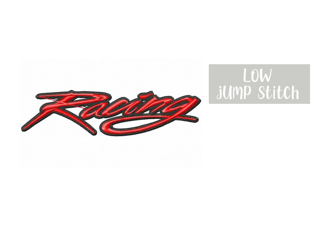 Racing Flag Word Embroidery Design, Racing Embroidery Design, Formula ...