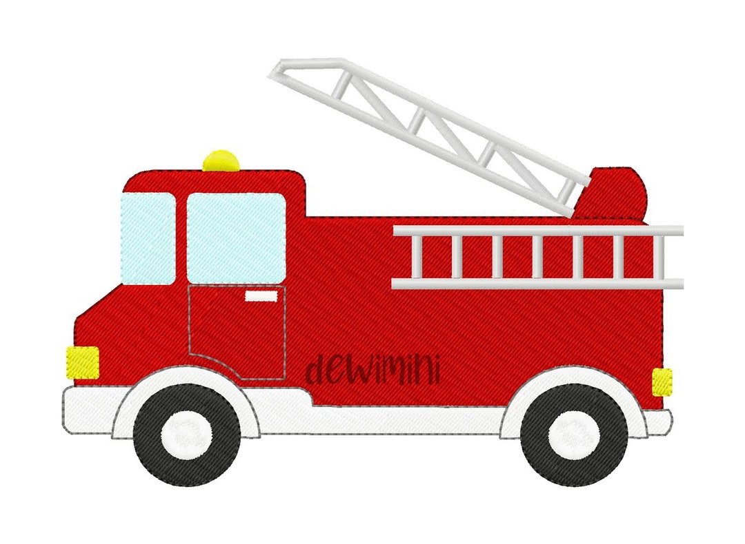 Fire Truck Embroidery Design, Machine Embroidery Design, 5 Sizes - Etsy