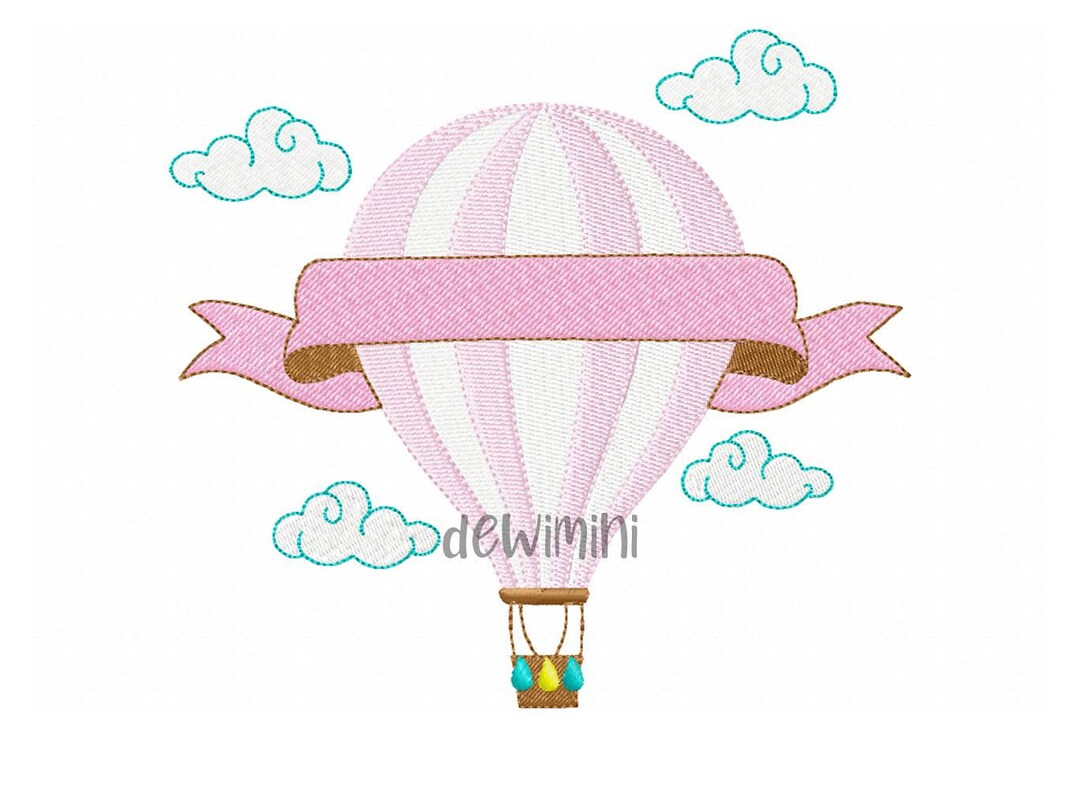 Cute Balloon Embroidery Designs, Balloon Embroidery Designs, Hot Air ...