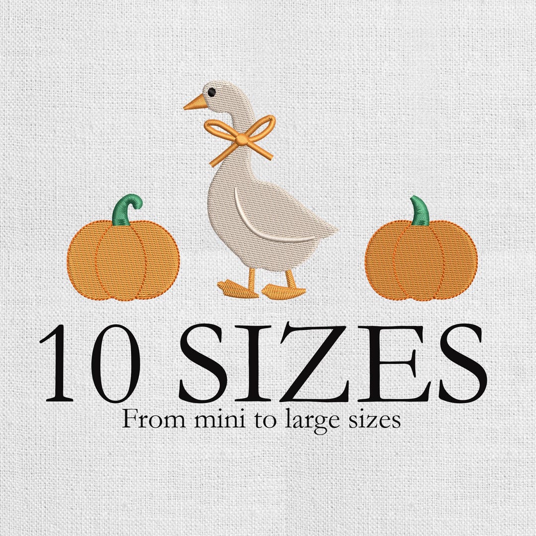 Goose Pumpkin Embroidery Design, Autumn Fall Halloween Machine ...