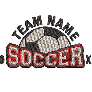 Soccer Embroidery Design Team Name, Split Soccer Football Embroidery ...