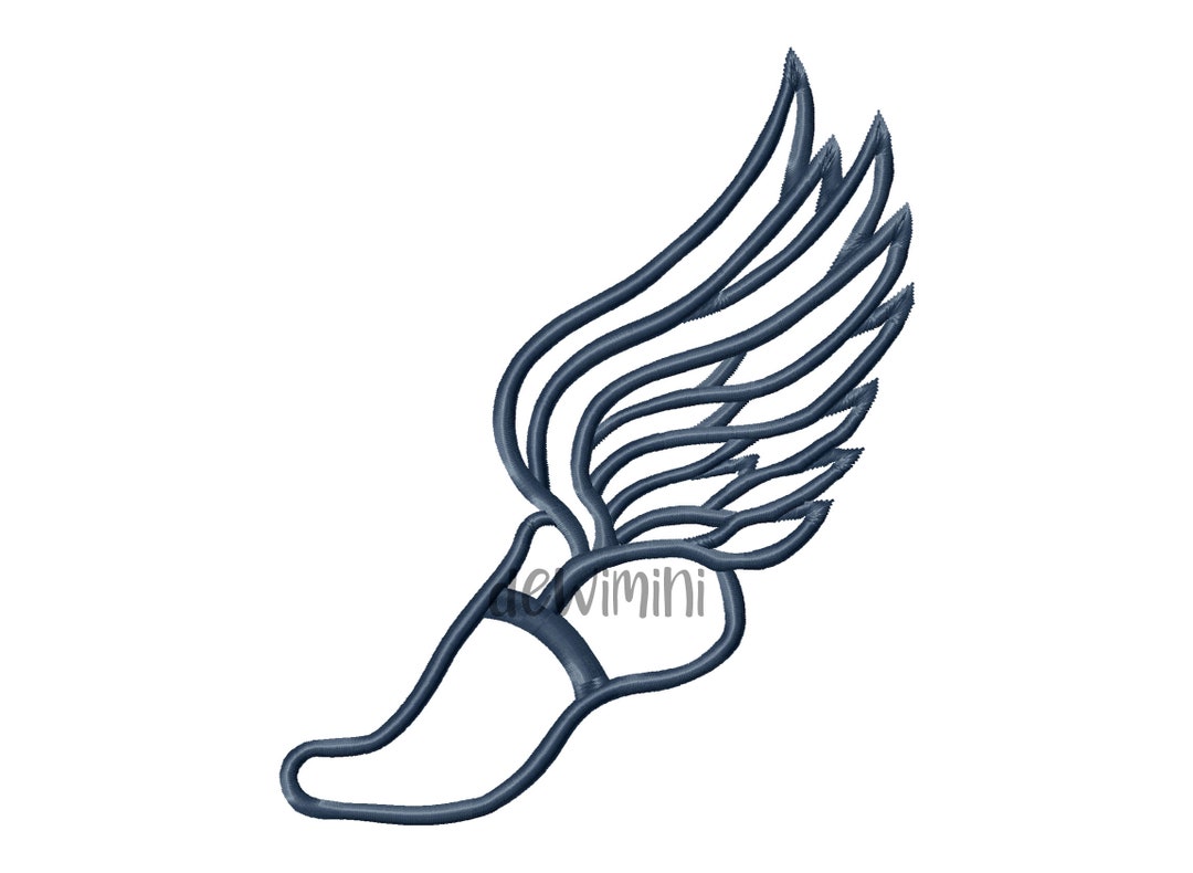 Running Shoe Applique Embroidery Design, Marathon Machine Embroidery ...