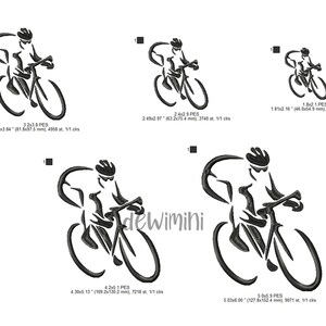 Cyclist Embroidery Design, Racing Cyclist Outline Embroidery Design ...