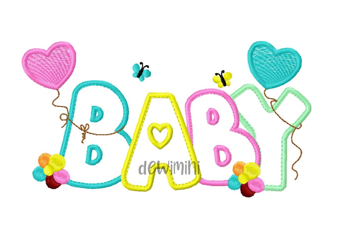 Cute Baby Embroidery Design, Newborn Embroidery Designs, Nursery ...