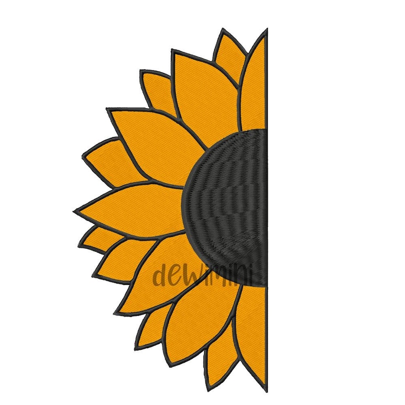 Sunflower Embroidery - Etsy