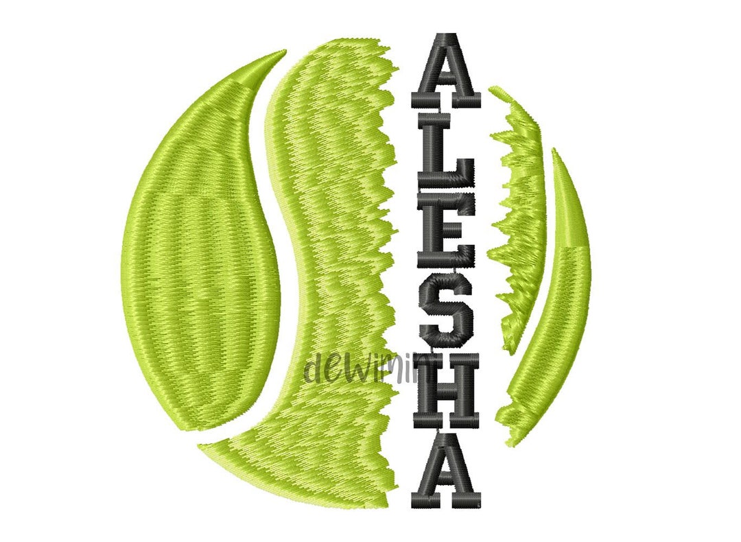 Split Tennis Ball Embroidery Design, Tennis Ball Embroidery Design ...