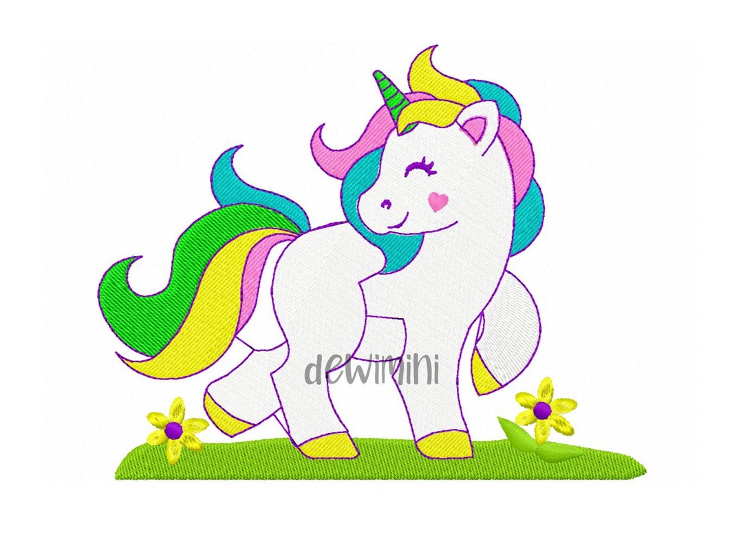 Cute Unicorn Embroidery Design, Unicorn Machine Embroidery Pattern ...