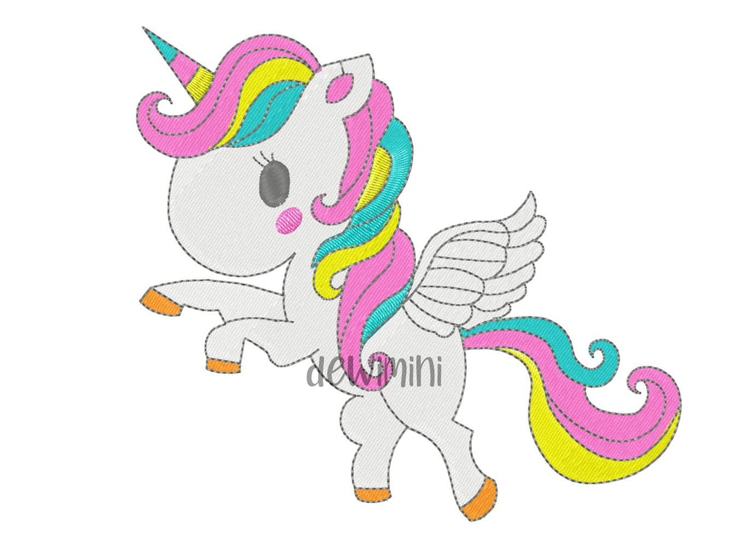 Cute Unicorn Embroidery Designs, Girl Embroidery Design, Machine ...
