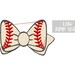 Baseball Bow Embroidery Design, Sport Embroidery Design, Machine ...