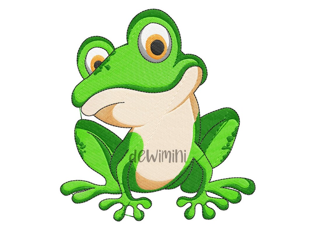 Frog Embroidery Design, Animal Embroidery Design, Machine Embroidery ...