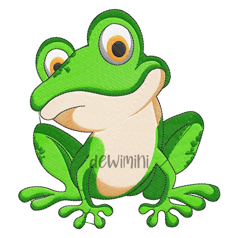 Frog Embroidery Designs - Etsy