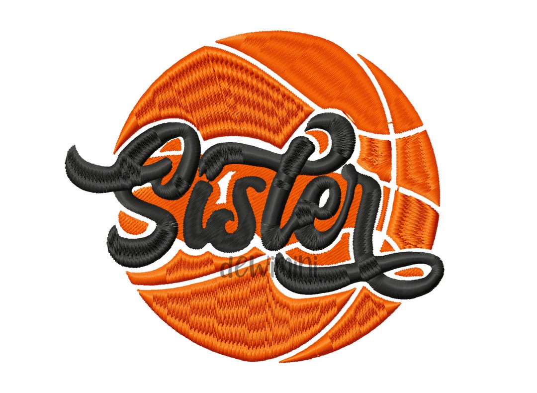 Basketball Sister Embroidery Design, Basketball Machine Embroidery ...