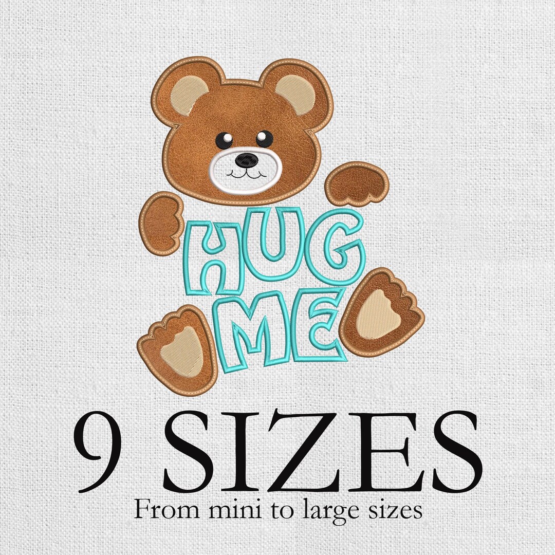 Cute Baby Bear Applique Embroidery Design, Cute Baby Bear Applique ...