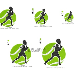 Tennis Ball Machine Embroidery Design, Tennis Ball Players Embroidery ...