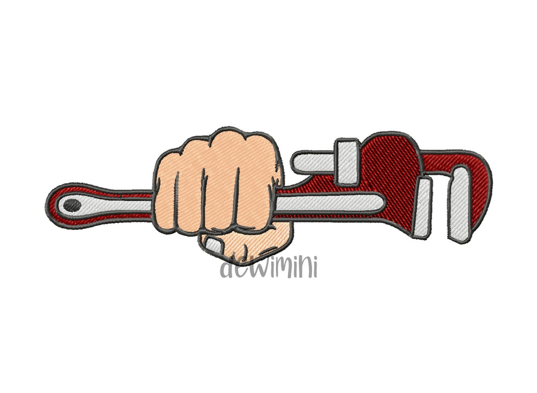 Wrench Mechanic Tool Embroidery Design, Wrench Icon Machine Embroidery ...