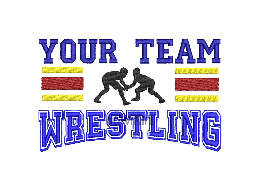 Wrestling Embroidery Design Custom Name, Wrestling Embroidery Design ...