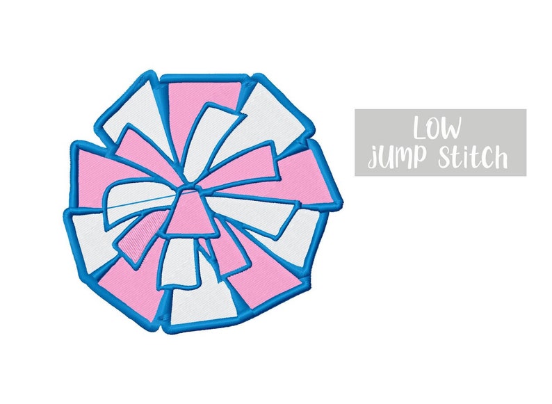 Pom Poms Embroidery Design, Cheerleader Pom Poms Embroidery Design ...