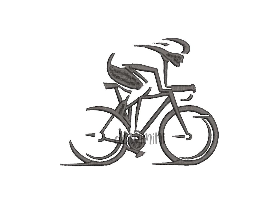 Bicycle Racing Embroidery Design, Cyclist Embroidery Design, Racing ...
