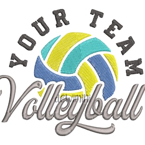 Volleyball Team Embroidery Designs, Volleyball Embroidery Designs ...