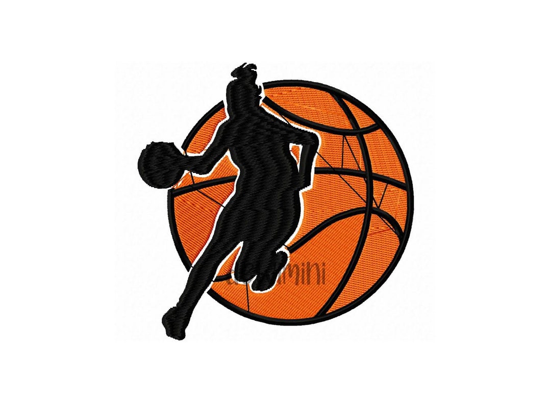Basketball Embroidery Designs Girl, Split Basketball Girl Embroidery ...