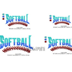 Softball Team Name Custom Embroidery Design, Sport Embroidery Design ...