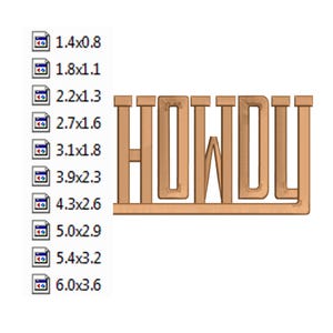 Howdy Embroidery Design, Western Embroidery Design, Mini Howdy ...