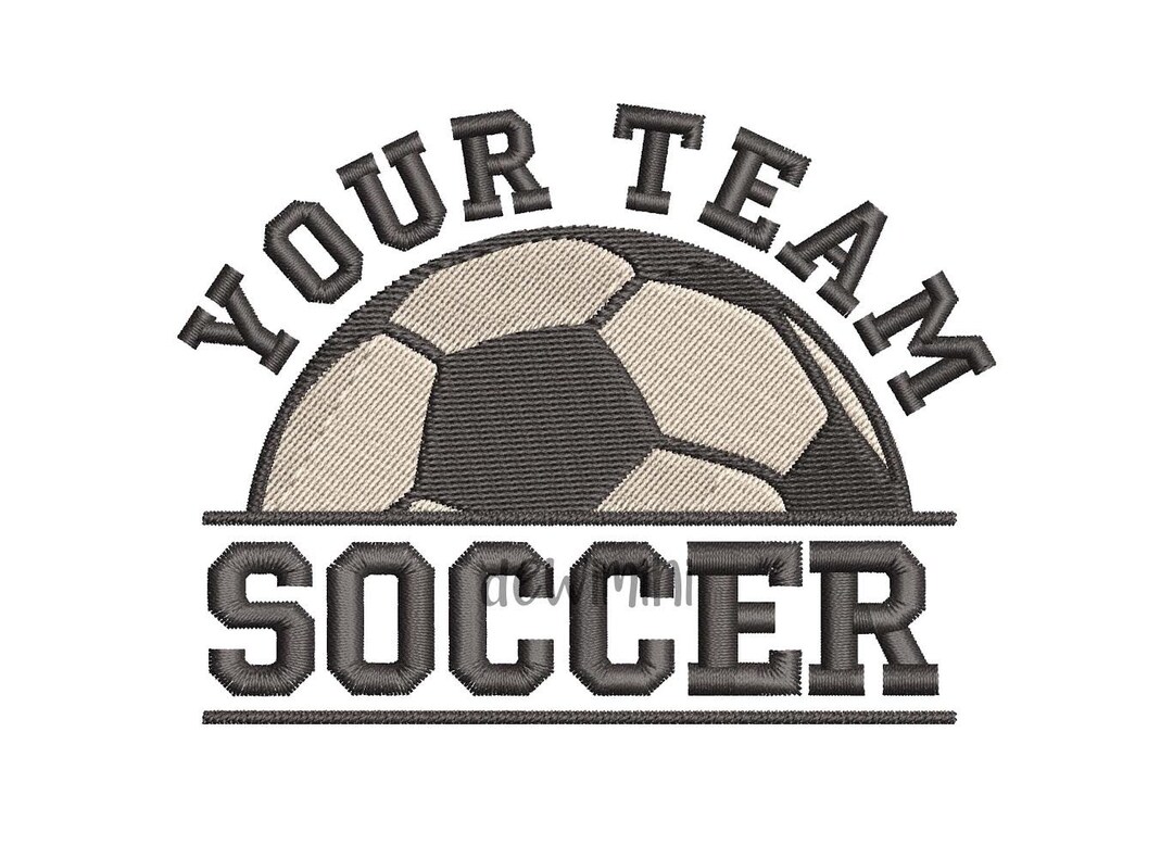 Soccer Embroidery Design Name, Split Soccer Football Embroidery, Soccer ...