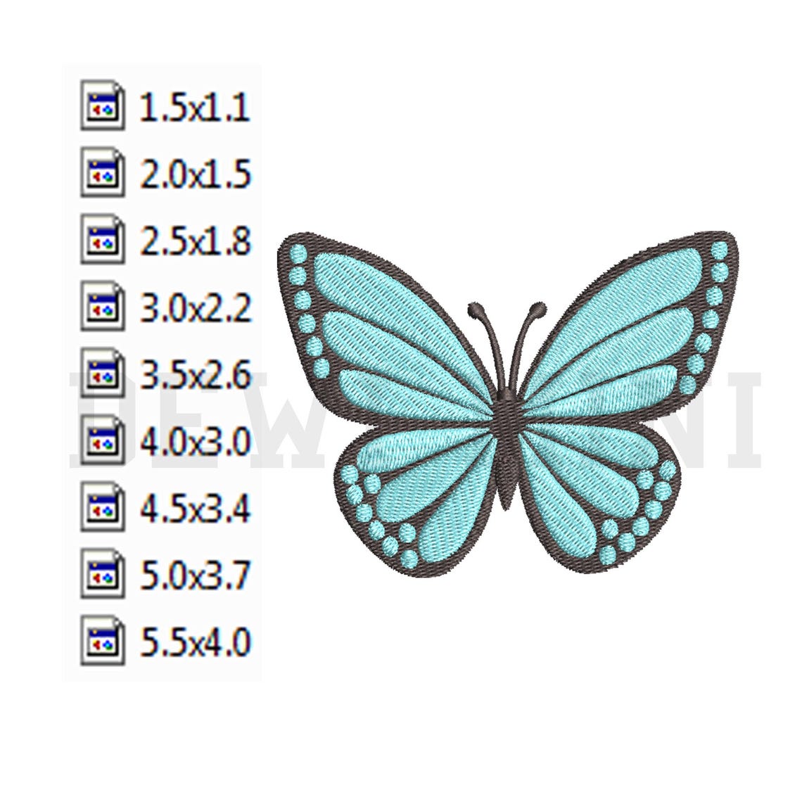 Butterfly Embroidery Design, Animal Embroidery Design, Mini Butterfly ...