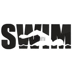 Swim Swimmer Swimming Embroidery Design, Swimmer Embroidery Design ...