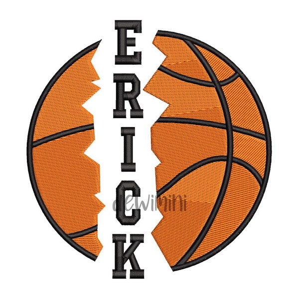 Basketball Embroidery Design - Etsy