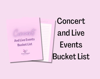 Concert Bucket List - Etsy