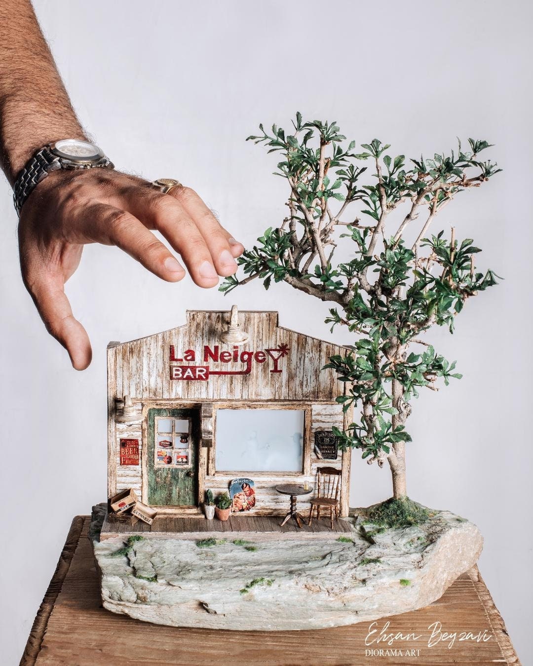 La Neige Bar Diorama - Etsy