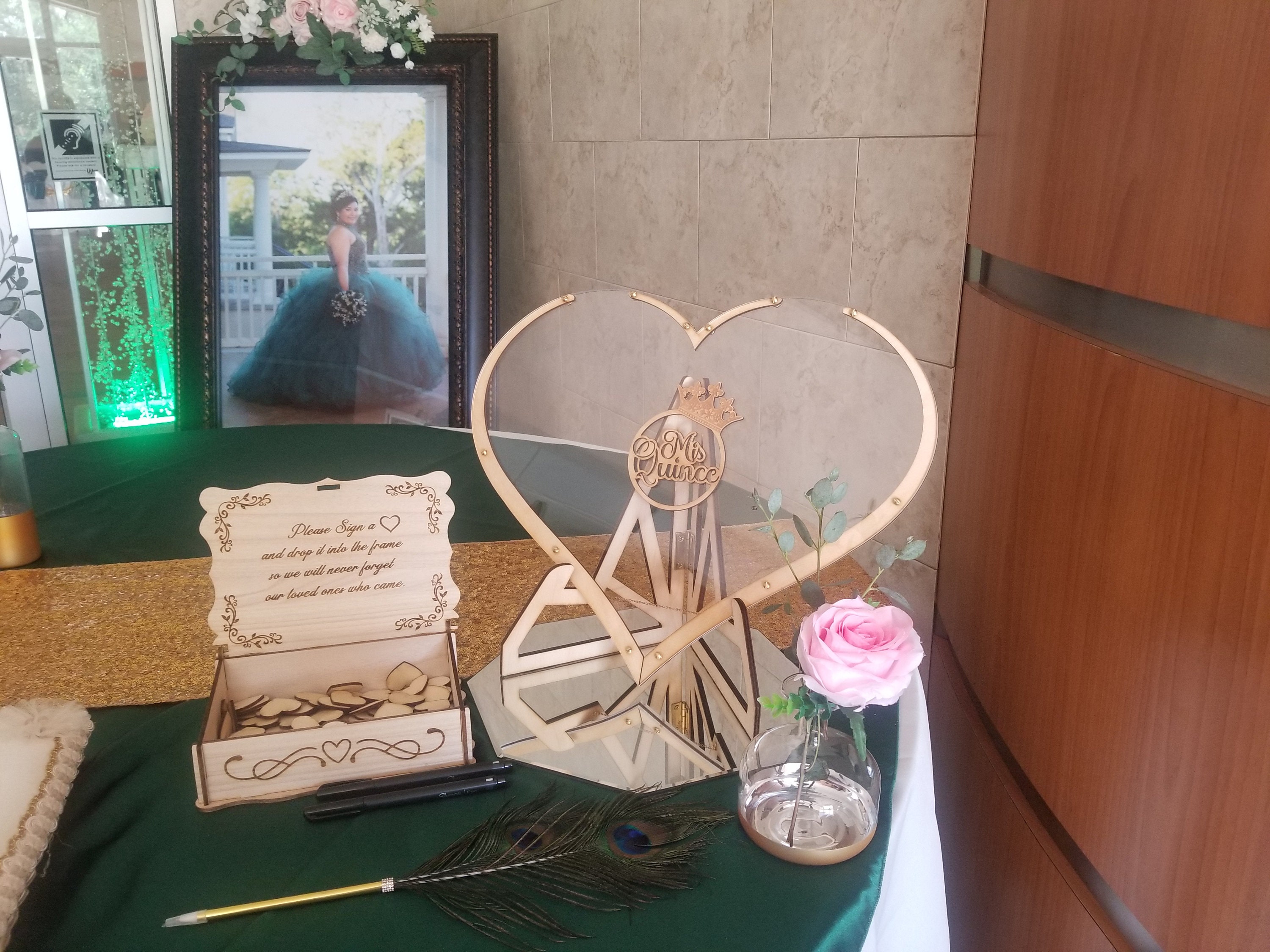 XV, Sweet 16 or Wedding Guest Book Alternative, Drop Box Guest Book ...
