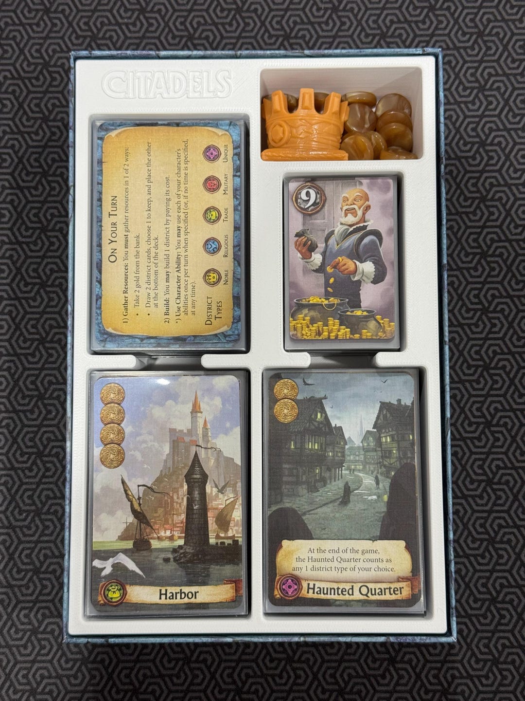 3D Printed Citadels Board Game Insert Organiser - Made to Order - Etsy