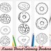 Kawaii Donut Coloring Bookmark – Digital Download, Printable Coloring ...