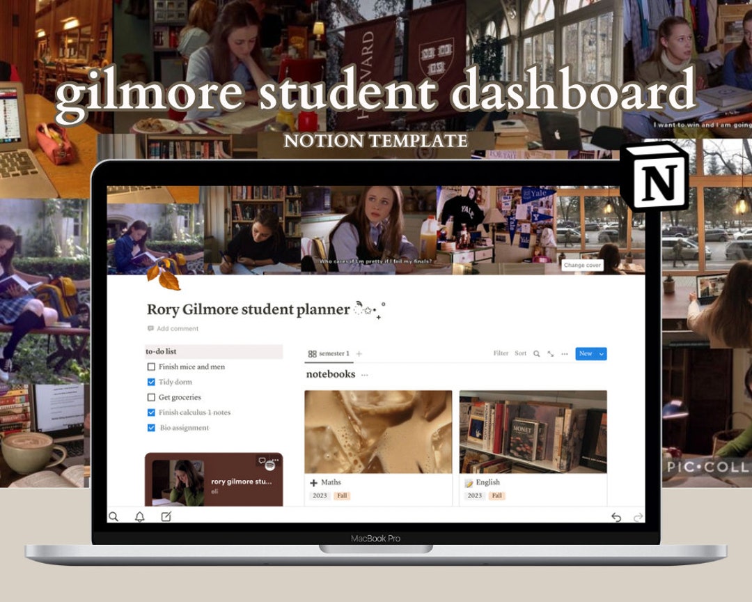 Aesthetic Student Notion Planner Template, Autumn Themed Notion, Autumn ...