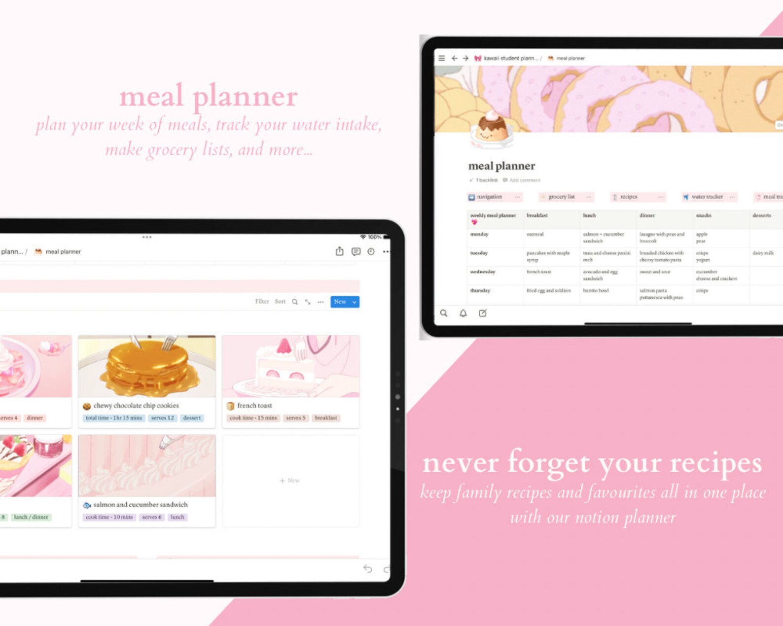 Kawaii Student Notion Planner Template, Cute School Planner Notion ...