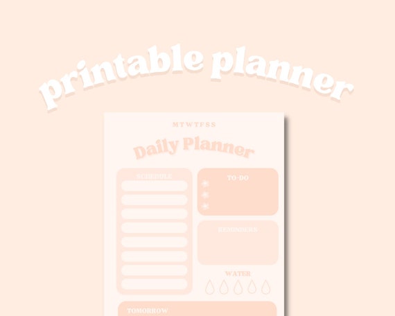 Cute Pink Printable Daily Planner A4 Animal Digital Agenda - Etsy