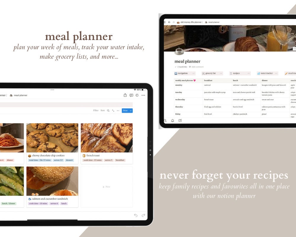 Old Money Aesthetic Notion Life Planner, Light Academia Notion ...