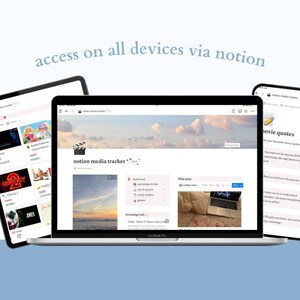 Aesthetic Notion Movie and Series Tracker, Notion Media Template, Movie ...