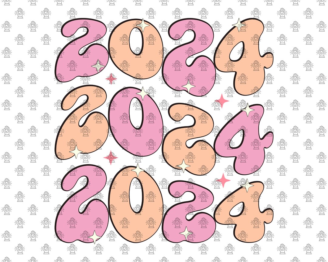Disco Style New Year 2024 Png Retro New Year Png 2024 Png - Etsy