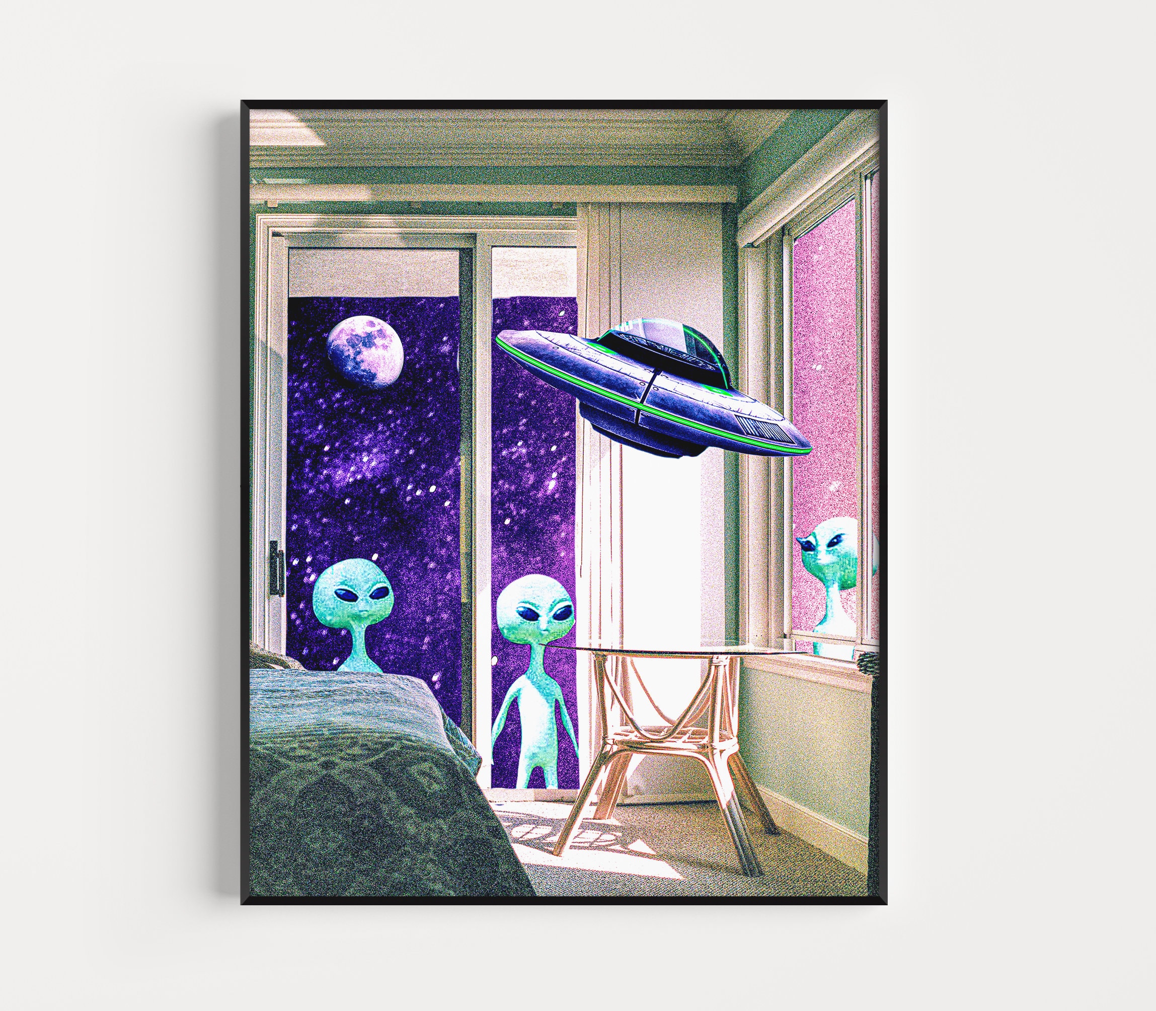 Surreal Collage Art, Space Art, Space Themed Art, Retro Space Art ...