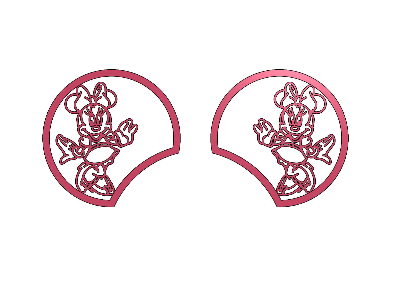 Minnie Mouse Mickey Ears 3d Print File - Etsy