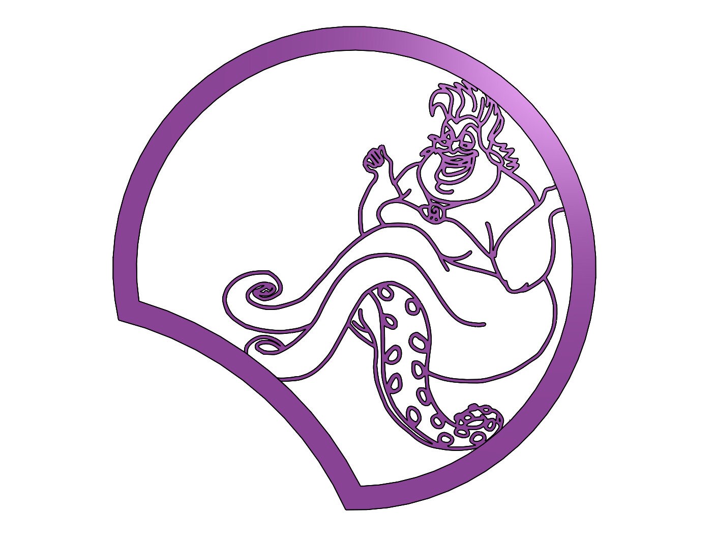 Ariel and Ursula Little Mermaid Mickey Ears 3d Print File - Etsy