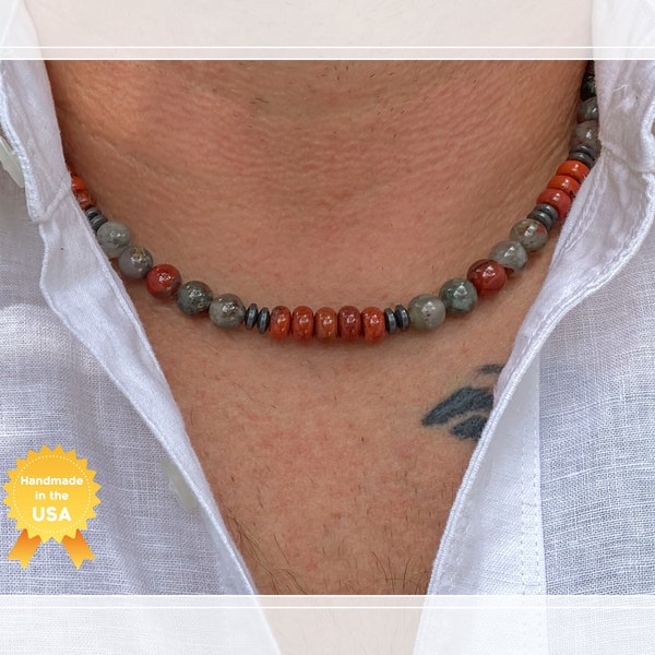 Mens Stone Necklace - Etsy